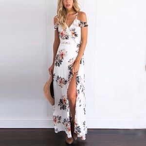 Dresses | Open Back Off Shoulder Floral Dress | Poshmark